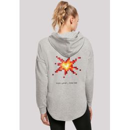 F4NT4STIC Damen Kapuzenpullover "SIlvester Party Happy People Only", grau, Gr. S, Obermaterial: 100% Baumwolle, Pullover, Print