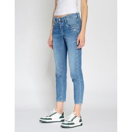 Gang Damen Relax-fit-Jeans "Gang Jeans Relaxed Fit 94GERDA CROPPED", blau, Gr. 24, 98% Baumwolle, 2% Elasthan, Jeans