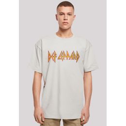 F4NT4STIC Damen T-Shirt "Def Leppard Shatter Logo", grau, Gr. XS, Obermaterial: 100% Baumwolle, Shirts, Premium Qualit&auml;t