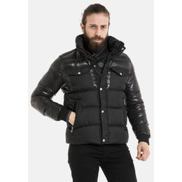 Cipo & Baxx CIPO & BAXX Herren Winterjacke "Jacke", schwarz, Gr. L, unifarben, 100% Polyester, Jacken, im gesteppten Design