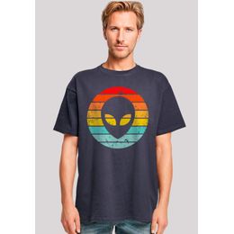 F4NT4STIC Herren T-Shirt "Alien Retro Sonnenuntergang", blau, Gr. XS, Obermaterial: 100% Baumwolle, Shirts, Premium Qualit&auml;t