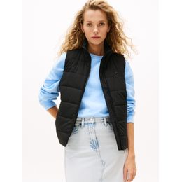 Tommy Jeans Damen Steppweste "TJW LW PADDED VEST", schwarz, Gr. XS, unifarben, Web, Obermaterial: 100% Polyester, Westen