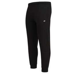 MIKON Herren Sweathose, schwarz, Gr. XL, unifarben, 65% Baumwolle, 35% Polyester, Hosen, im lockeren Schnitt