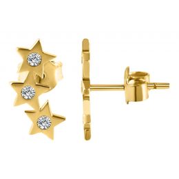Adelia&acute;s ADELIA ́S Damen Paar Ohrh&auml;nger "Neuheit 2025 - Damen Ohrstecker aus Gold 375 und Zirkonia", Damen, Gelbgold 375 Gold, gold, Gelbgold 375, Gold,
