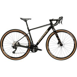 KROSS Gravelbike "Esker 6.0", 43cm, 28 Zoll (71,12cm) hinten: 28 Zoll (71,12cm), schwarz, Fahrräder