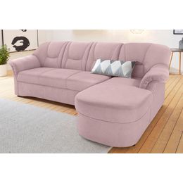 Ecksofa DOMO collection, B:232cm H:83cm T:146cm, rosa, Luxus-Microfaser (92% Polyester, 8% Nylon);Microfaser PRIMABELLE (100% Polyester);Microfaser