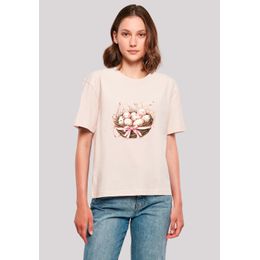 F4NT4STIC Damen T-Shirt "Osterei Nest Korb Dekor", pink, Gr. S, Obermaterial: 100% Baumwolle, Shirts, Premium Qualität