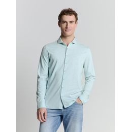 NO EXCESS Herren Langarmhemd "NO EXCESS Jerseyhemd", blau, Gr. XXXL, 60% Viskose, 35% Nylon, 5% Elasthan, Hemden