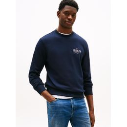 Tommy Hilfiger Herren Sweatshirt "HILFIGER STACKED SWEATSHIRTS", blau, Gr. L, Sweatware, Obermaterial: 100% Baumwolle, Sweatshirts