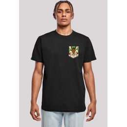 F4NT4STIC Herren T-Shirt "Looney Tunes Face Faux Pocket", schwarz, Gr. L, Obermaterial: 100% Baumwolle, Shirts, Print