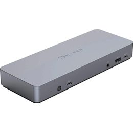 HYPER Laptop-Dockingstation "14-Port USB-C", B:8mm H:2,8mm T:21mm, silber, Dockingstationen