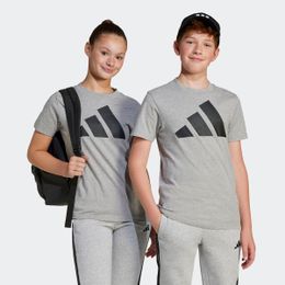 Jungen T-Shirt "J BL TEE 160", grau, Gr. 140, adidas Sportswear, Obermaterial: 100% Baumwolle, Shirts