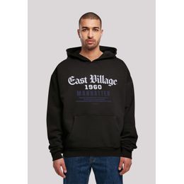 F4NT4STIC Herren Kapuzenpullover "East Village Manhatten OVERSIZE HOODIE", schwarz, Gr. XXL, Obermaterial: 100% Baumwolle, Pullover, Print