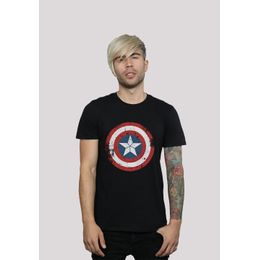 F4NT4STIC Damen T-Shirt "Marvel Captain America Civil War Schild", schwarz, Gr. XXL, Obermaterial: 100% Baumwolle, Shirts, Print