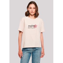 F4NT4STIC Damen T-Shirt "Alice im Wunderland Reality", pink, Gr. S, Obermaterial: 100% Baumwolle, Shirts, Nostalgie, Retro Print, Kinderserie