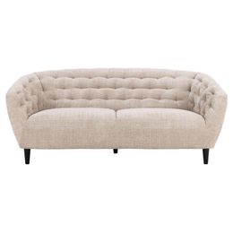 3-Sitzer ACTONA GROUP, B:191cm H:78cm T:84cm, beige, 100% Polyester, Sofas, "Ria", Chenille beige, mit Taschenfederkern, 191x84x78 cm