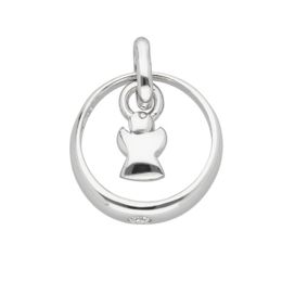 Adelia´s ADELIA ́S Damen Kettenanhänger "Damen 925 Silber Anhänger Engel mit Zirkonia Ø 11,6 mm", Silber 925 (Sterlingsilber), silber, Silber 925