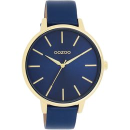 Oozoo Damen Quarzuhr, blau, Armbanduhren, Armbanduhr, Damenuhr, Herrenuhr, Lederarmband
