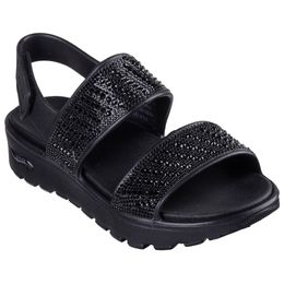 Skechers Damen Sandale "ARCH FIT FOOTSTEPS-ENCHANT", Gr. 35, schwarz, EVA, Glitzer, Schuhe, mit Luxe Foam