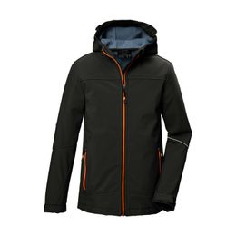 Killtec Jungen Softshelljacke "KOW 366 BYS SFTSHLL JCKT", schwarz, Gr. 140, Oberstoff: Oberseite: 100% Polyester, Rückseite: 100% Polyester, Futter: