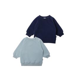 Liliput M&auml;dchen Sweatshirt, blau, Gr. 98, unifarben, 80% Baumwolle, 20% Polyester, Sweatshirts, mit B&uuml;ndchen an den &Auml;rmeln