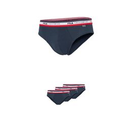 Fila Herren Slip "MAN BRIEF", Gr. M, blau, Obermaterial: 95% Baumwolle, 5% Elasthan, unifarben, Unterhosen, mit feuchtigkeitsableitenden Eigenschaften