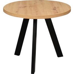 M&auml;usbacher Couchtisch M&Auml;USBACHER, H:50,5cm, braun, Wohnzimmer, Tische, "Couchtisch rund", Couchtisch rund Durchmesser 60cm, Metallgestell