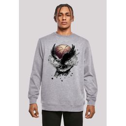F4NT4STIC Herren Kapuzenpullover "Basketball Adler", grau, Gr. XXL, Obermaterial: 50% Baumwolle, 50% Polyester, Pullover, Print
