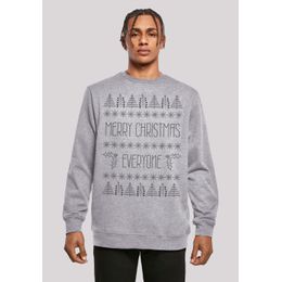 F4NT4STIC Herren Kapuzenpullover "Merry Christmas Everyone Weihnachten", grau, Gr. XXL, Obermaterial: 50% Baumwolle, 50% Polyester, Pullover, Print