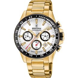 Festina Herren Chronograph "Timeless Chronograph", gold, Armbanduhren, Armbanduhr, Quarzuhr, Herrenuhr, Stoppfunktion, Edelstahlarmband