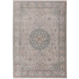 Teppich Astra, B:240cm H:6mm L:340cm, grau, Kunstfaser, Wohnzimmer, Teppiche, "Tropea 242", hochwertiger Kurzflor, leichter Glanz, Vintage, Wohnzimmer