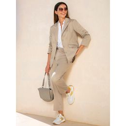 Heine Damen Jackenblazer "Blazer", beige, Gr. 50, 97% Baumwolle, 3% Elasthan, Blazer