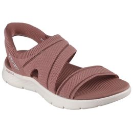 Skechers Damen Sandale "GO WALK FLEX SANDAL-ENTICING", Gr. 41, braun, Textil, Schuhe, mit Slip-ins Funktion