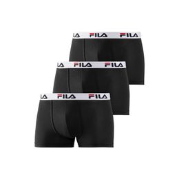 Fila Herren Boxer "MAN BOXER SHORTS", Gr. XXL, schwarz, Single Jersey, Obermaterial: 95% Baumwolle, 5% Elasthan, bedruckt, unifarben mit Farbeinsatz,