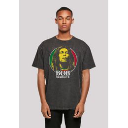 F4NT4STIC Damen T-Shirt "Bob Marley Logo Badge Reggae Music", schwarz, Gr. XXL, Obermaterial: 100% Baumwolle, Shirts, Premium Qualit&auml;t, Musik, By