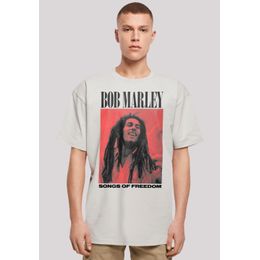 F4NT4STIC Herren T-Shirt "Bob Marley Songs Of Freedom Reggae Music", grau, Gr. L, Obermaterial: 100% Baumwolle, Shirts, Premium Qualit&auml;t, Musik, By