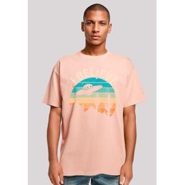 F4NT4STIC Damen T-Shirt "I Believe UFO Alien Sonnenuntergang", gelb, Gr. XS, Obermaterial: 100% Baumwolle, Shirts, Premium Qualit&auml;t