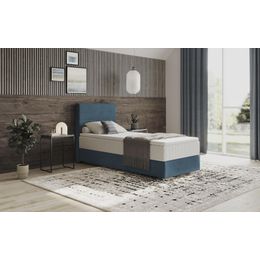 Boxbett MR. COUCH, B:97cm L:211cm, blau, 100% Polyester, Komplettbetten, "Stratus 2", inkl. Bettkasten und Matratze