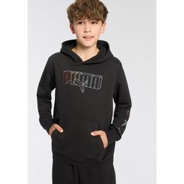 Puma Jungen Kapuzensweatshirt "ESS LOGO LAB EXECUTION HOODIE TR B", schwarz, Gr. 164, bedruckt, Sweatware, Obermaterial: 68% Baumwolle, 32%
