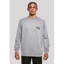 F4NT4STIC Herren Kapuzenpullover "Sweden Schweden Flagge", grau, Gr. XXL, Obermaterial: 50% Baumwolle, 50% Polyester, Pullover, Print