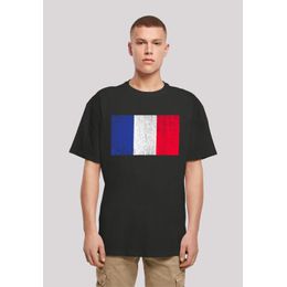 F4NT4STIC Damen T-Shirt "France Frankreich Flagge distressed", schwarz, Gr. XS, Obermaterial: 100% Baumwolle, Shirts, Print