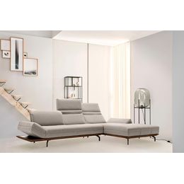 Ecksofa, B:293cm H:117cm T:212cm, beige, CREATION BY ROLF BENZ, Wohnzimmer, Sofas, "CR.420, Designecksofa, L-Form", in 2 Qualitäten, Holzrahmen in