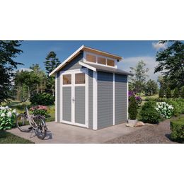 Gartenhaus BERTILO, grau, Massivholz, Gartenh&auml;user, "Studio Basic, in verschiedenen Farben"