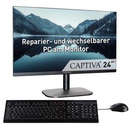 Captiva All-in-One PC "All-In-One Power Starter I84-822", ohne Betriebssystem, 16 GB RAM 500 GB SSD, schwarz, Desktop-PCs