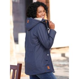 Casual Looks Damen Funktionsjacke, blau, Gr. 36, unifarben, 100% Polyurethan, &Auml;rmelfutter:100% Polyester, Jacken