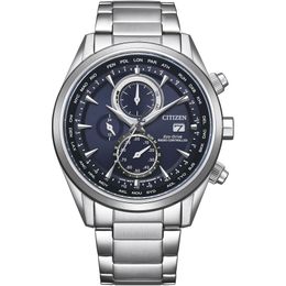 Citizen Herren Funk-Multifunktionsuhr, silber, Armbanduhren, Armbanduhr, Herrenuhr, Solar, Edelstahlarmband, Saphirglas, Datum