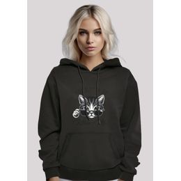 F4NT4STIC Damen Kapuzenpullover "K&auml;tzchen You Gotta Be Kitten Me", schwarz, Gr. XS, Obermaterial: 65% Baumwolle, 35% Polyester, Pullover, Premium
