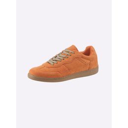 Heine Damen Sneaker, Gr. 38, orange, Synthetik, Schuhe