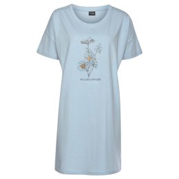 Vivance Dreams Damen Bigshirt, Gr. 32, bunt, Single Jersey, Obermaterial: 100% Baumwolle, bedruckt, Basic, Shirts, mit Frontdruck