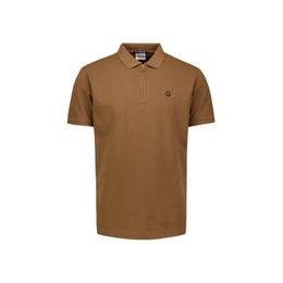 NO EXCESS Herren T-Shirt "NO EXCESS Piqué Poloshirt", braun, Gr. XL, 95% Baumwolle, 5% Elasthan, Shirts